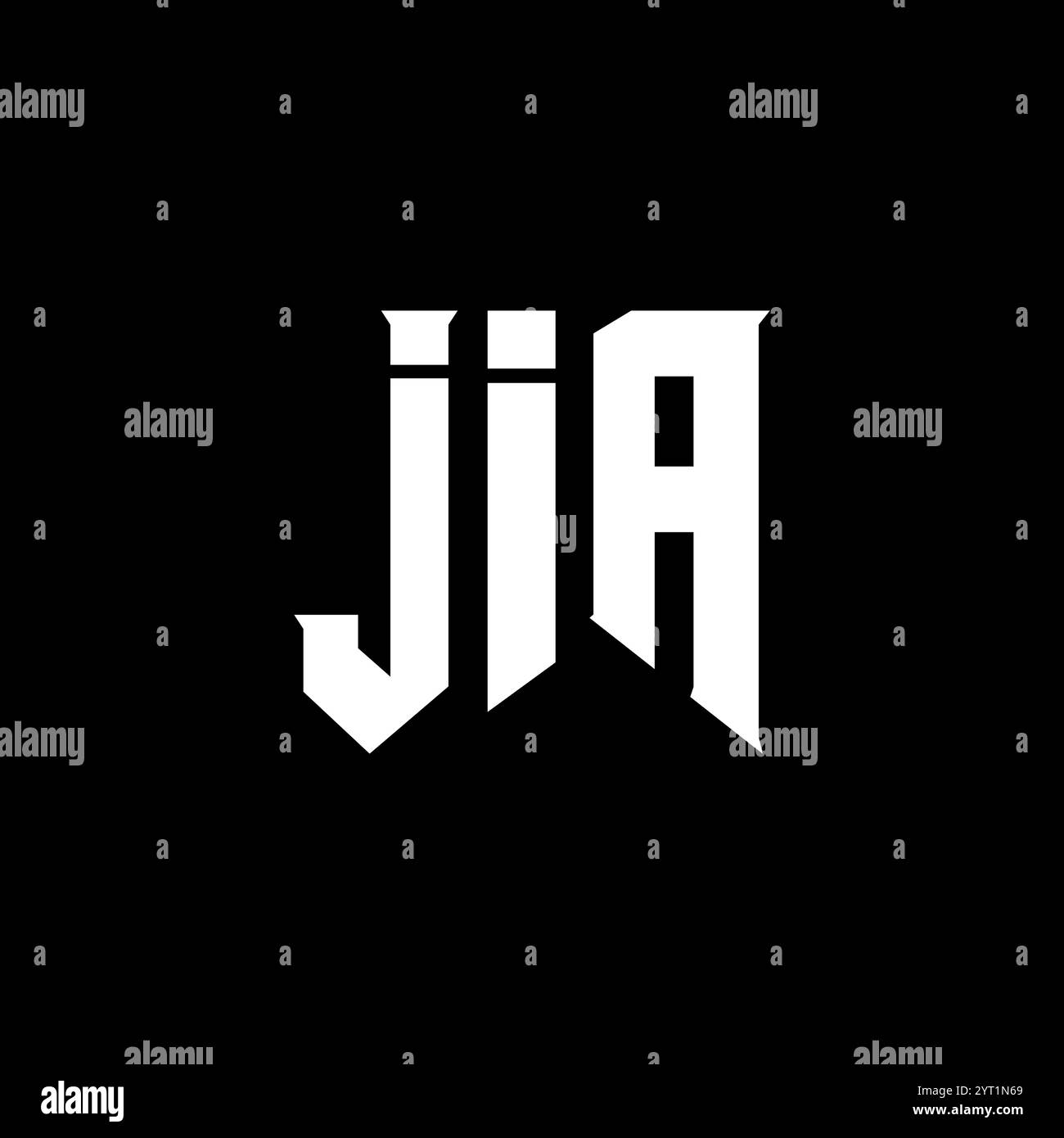JIA letter logo design for technology company. JIA logo design black ...
