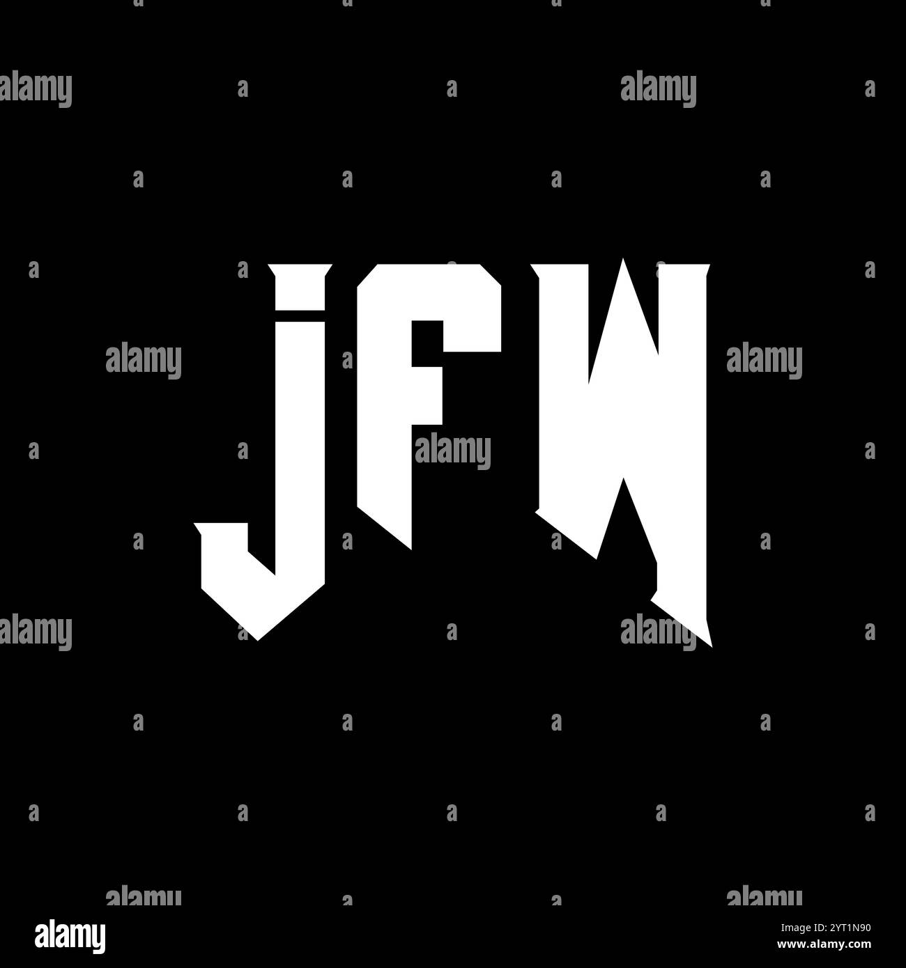 JFW letter logo design for technology company. JFW logo design black ...