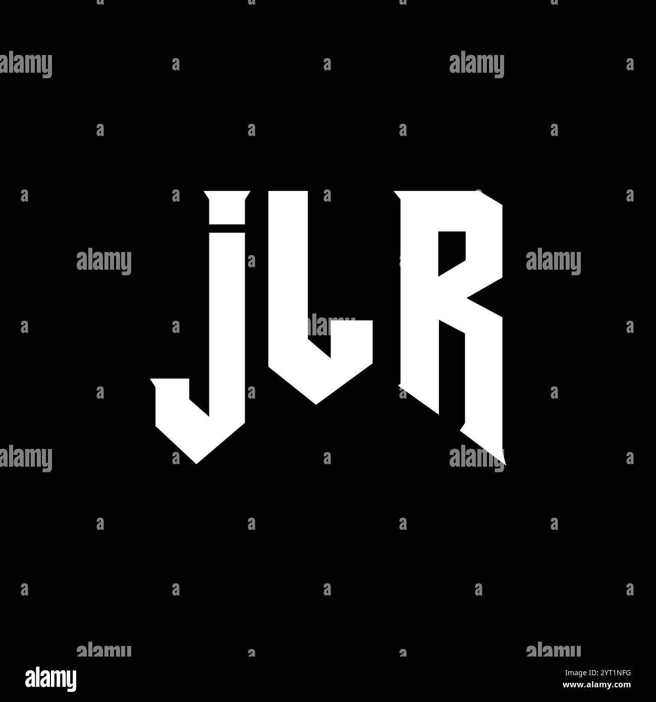 JLR letter logo design for technology company. JLR logo design black ...