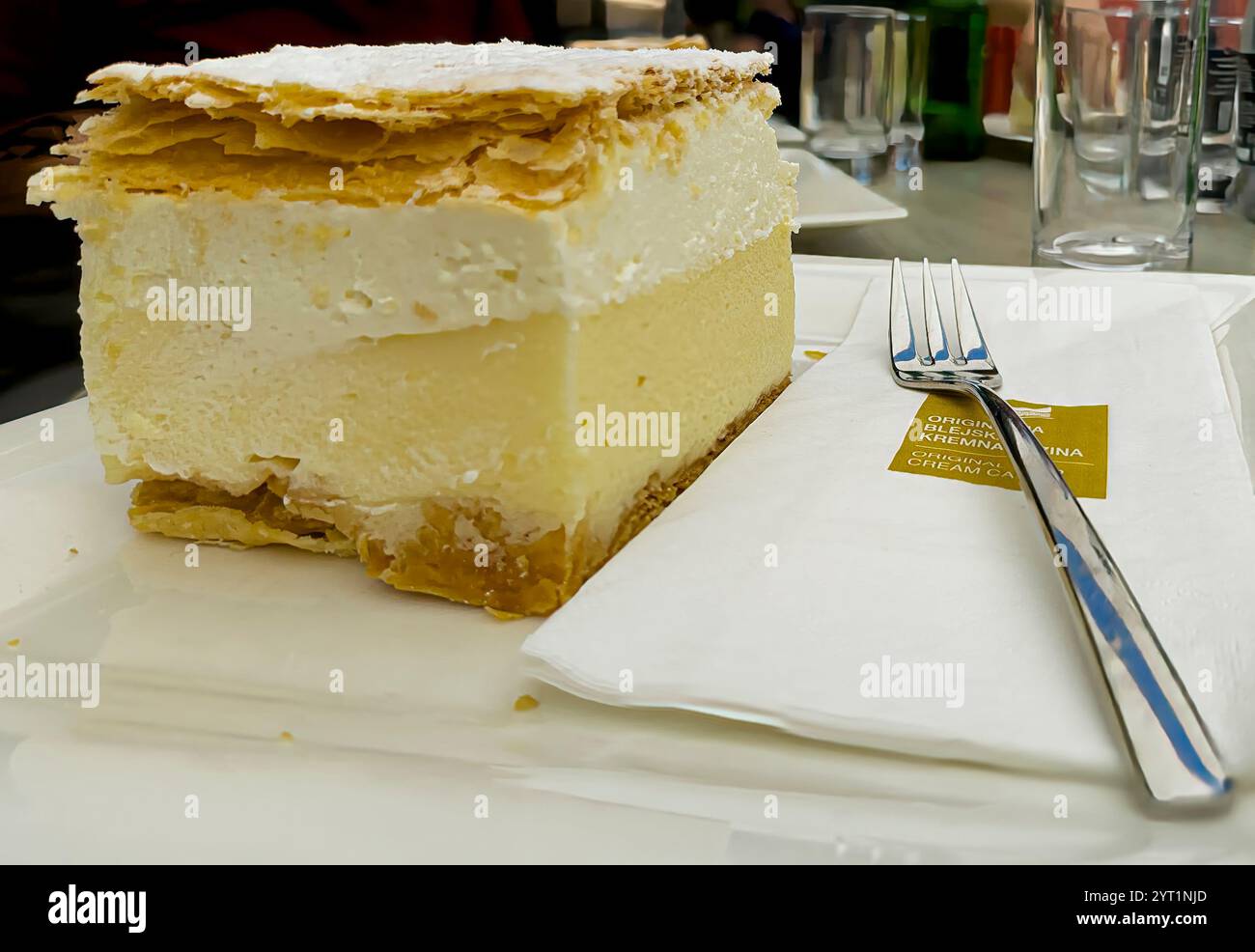 Lake Bled, Slovenia - June 28, 2024: Slovenian original Cream Cake ...