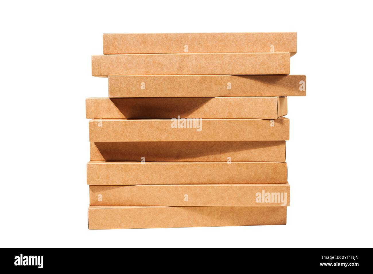 Stack Blank Cardboard Boxes isolated on a White Background Stock Photo - Alamy
