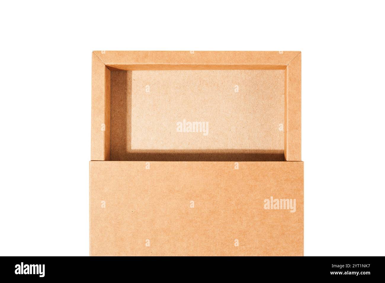 Blank empty open Cardboard Box Isolated On a White Background, Based on ...