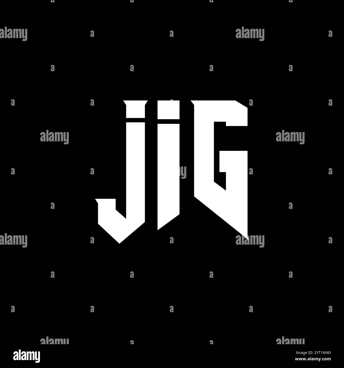 JIG letter logo design for technology company. JIG logo design black ...