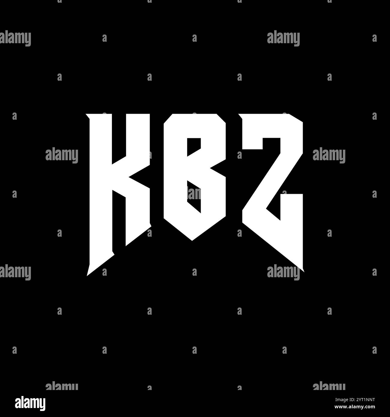 KBZ letter logo design for technology company. KBZ logo design black ...