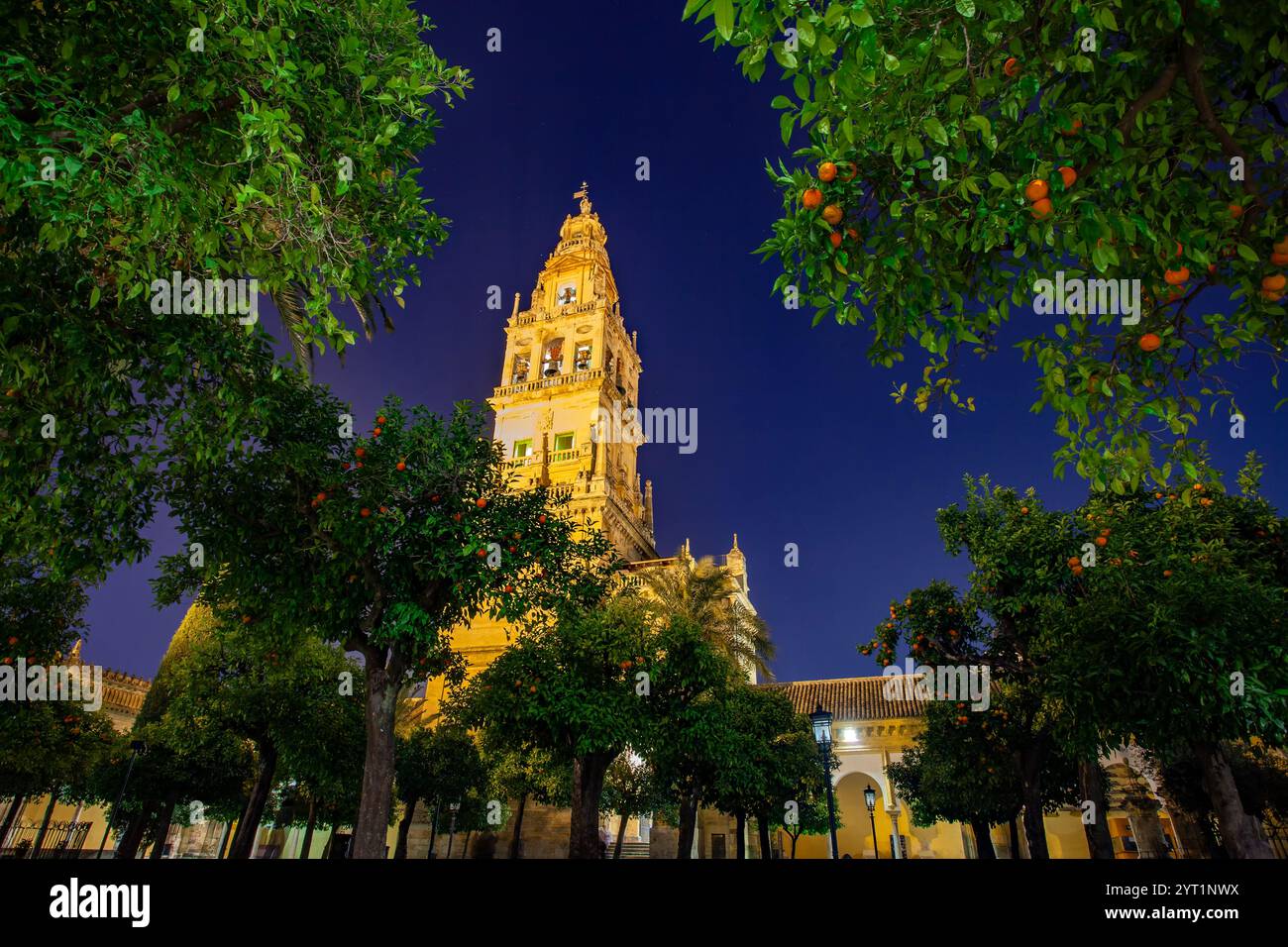 Double red and white arches on ancient Roman columns at the Mosque ...
