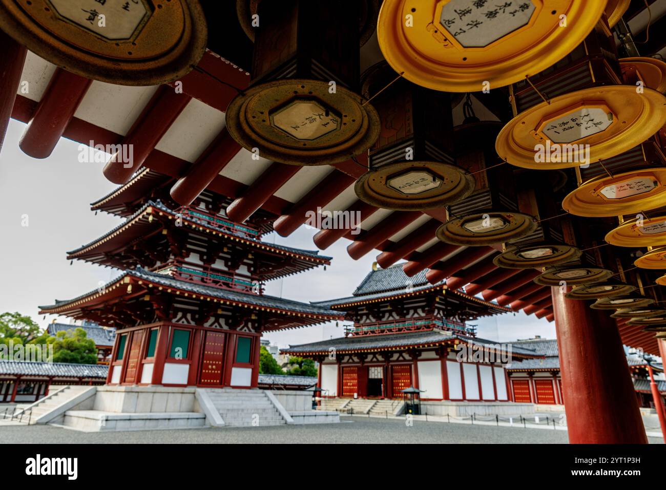 A tranquil view showcasing stunning traditional Japanese temple ...