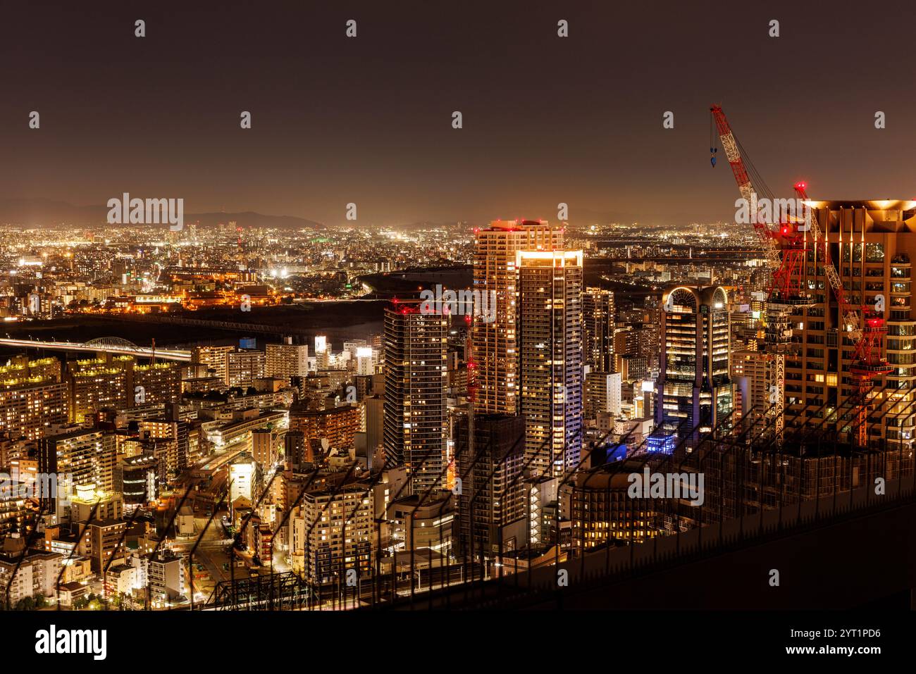 Breathtaking night view of a vibrant skyline filled with colorful ...