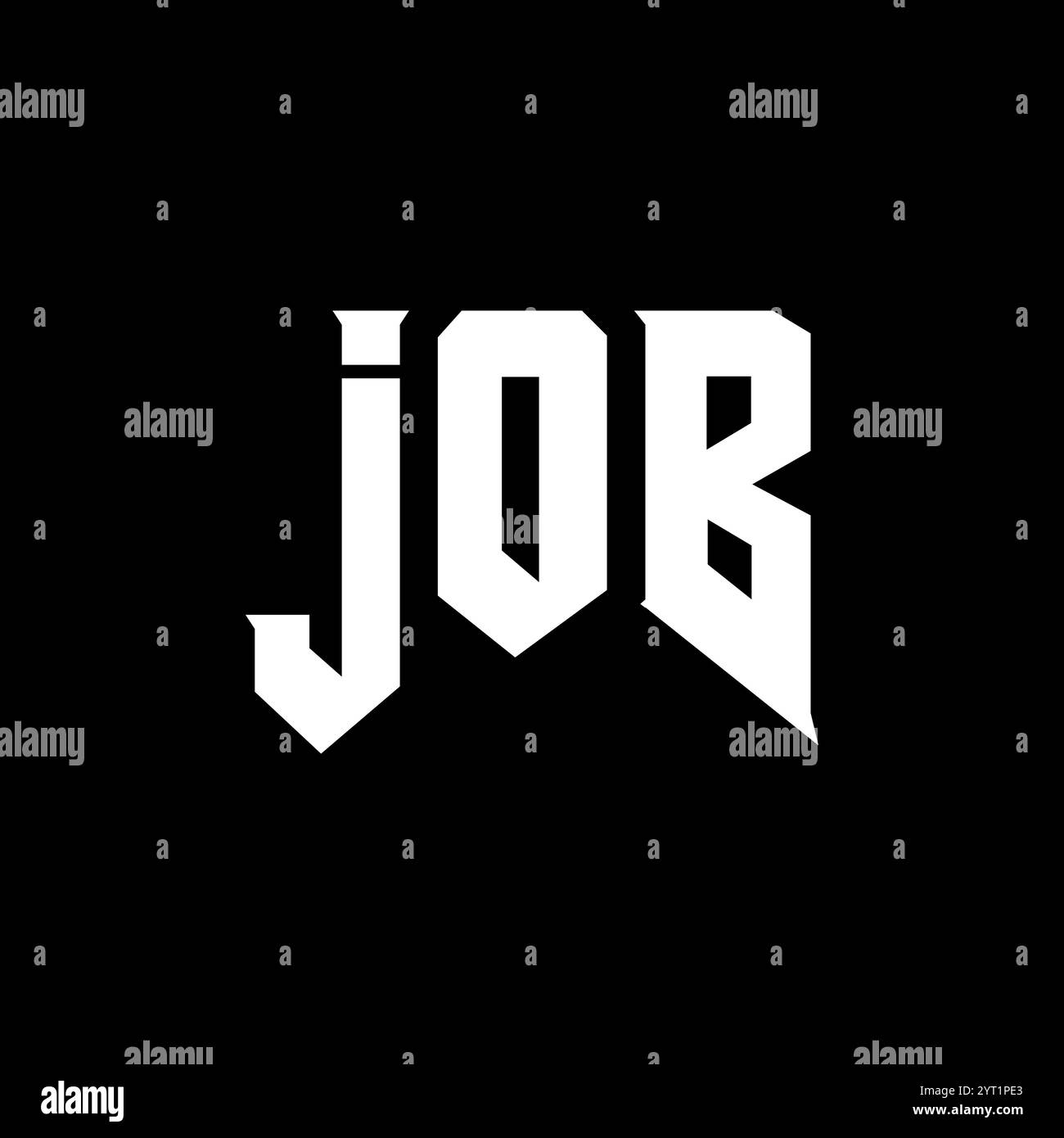 JOB letter logo design for technology company. JOB logo design black ...