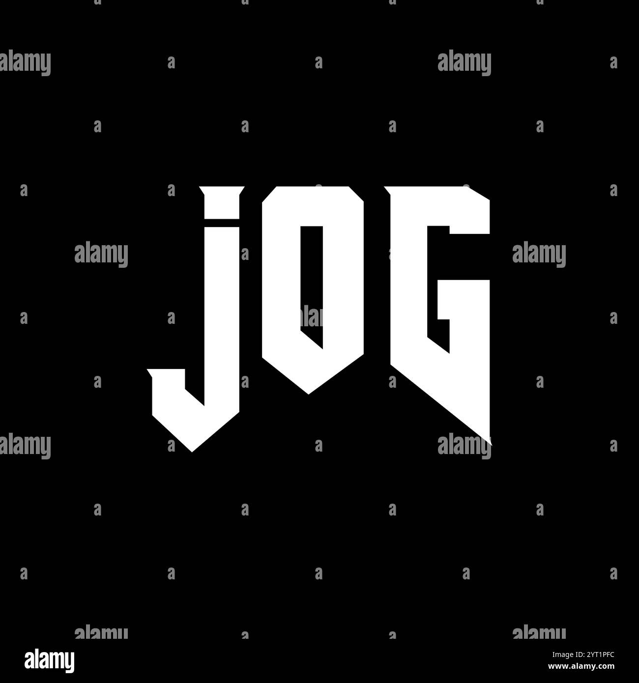 JOG letter logo design for technology company. JOG logo design black ...