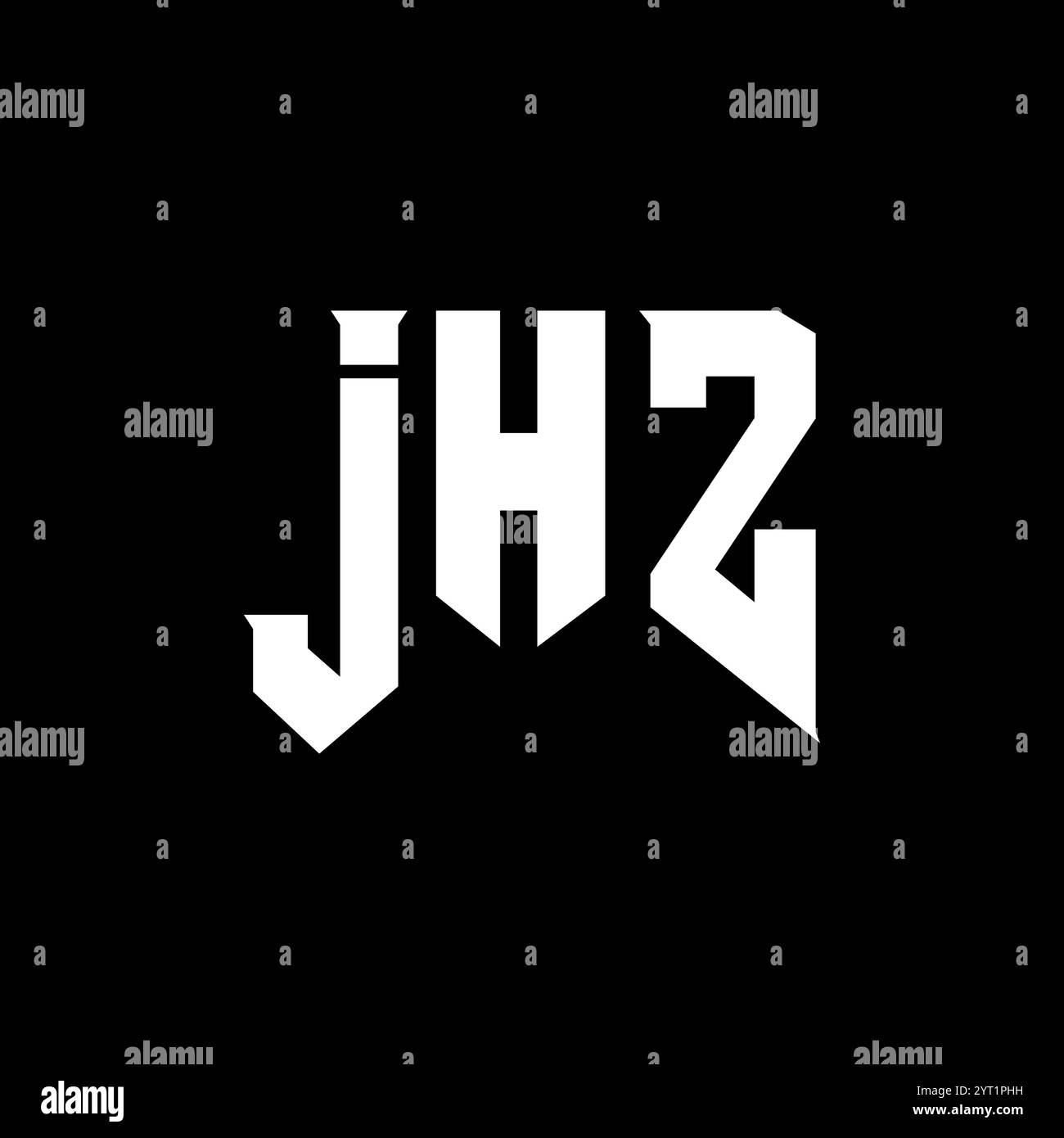 JHZ letter logo design for technology company. JHZ logo design black ...