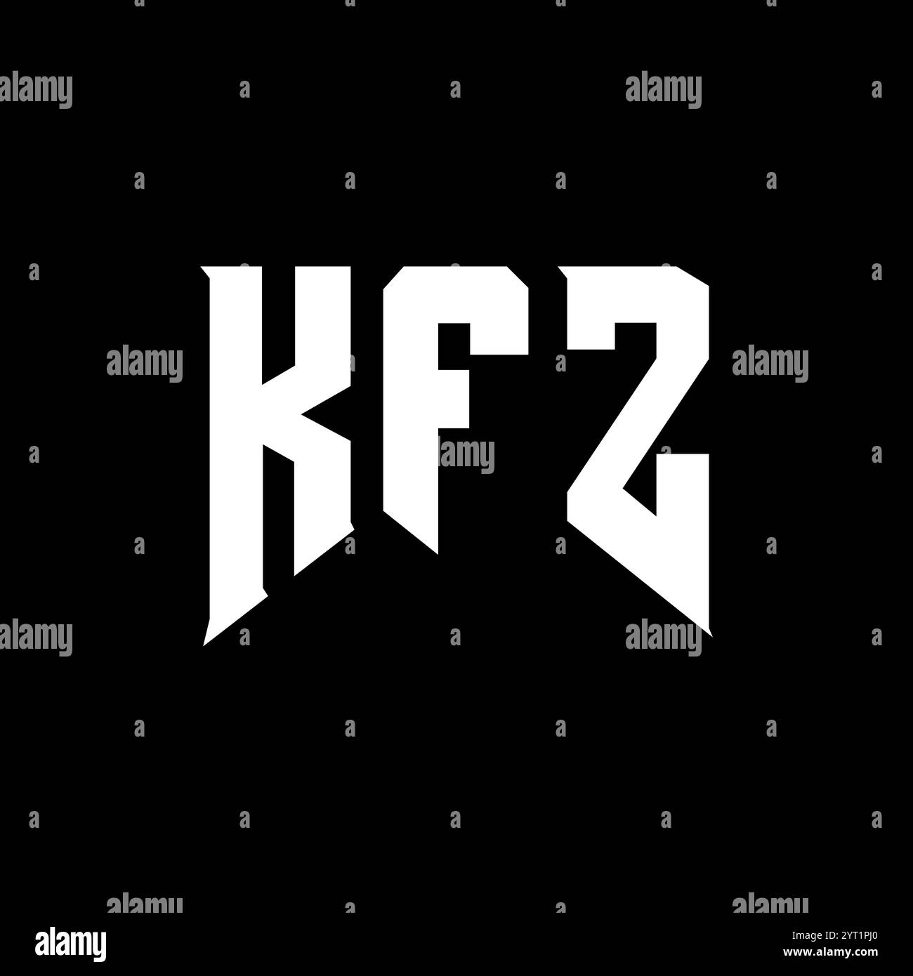 KFZ letter logo design for technology company. KFZ logo design black ...