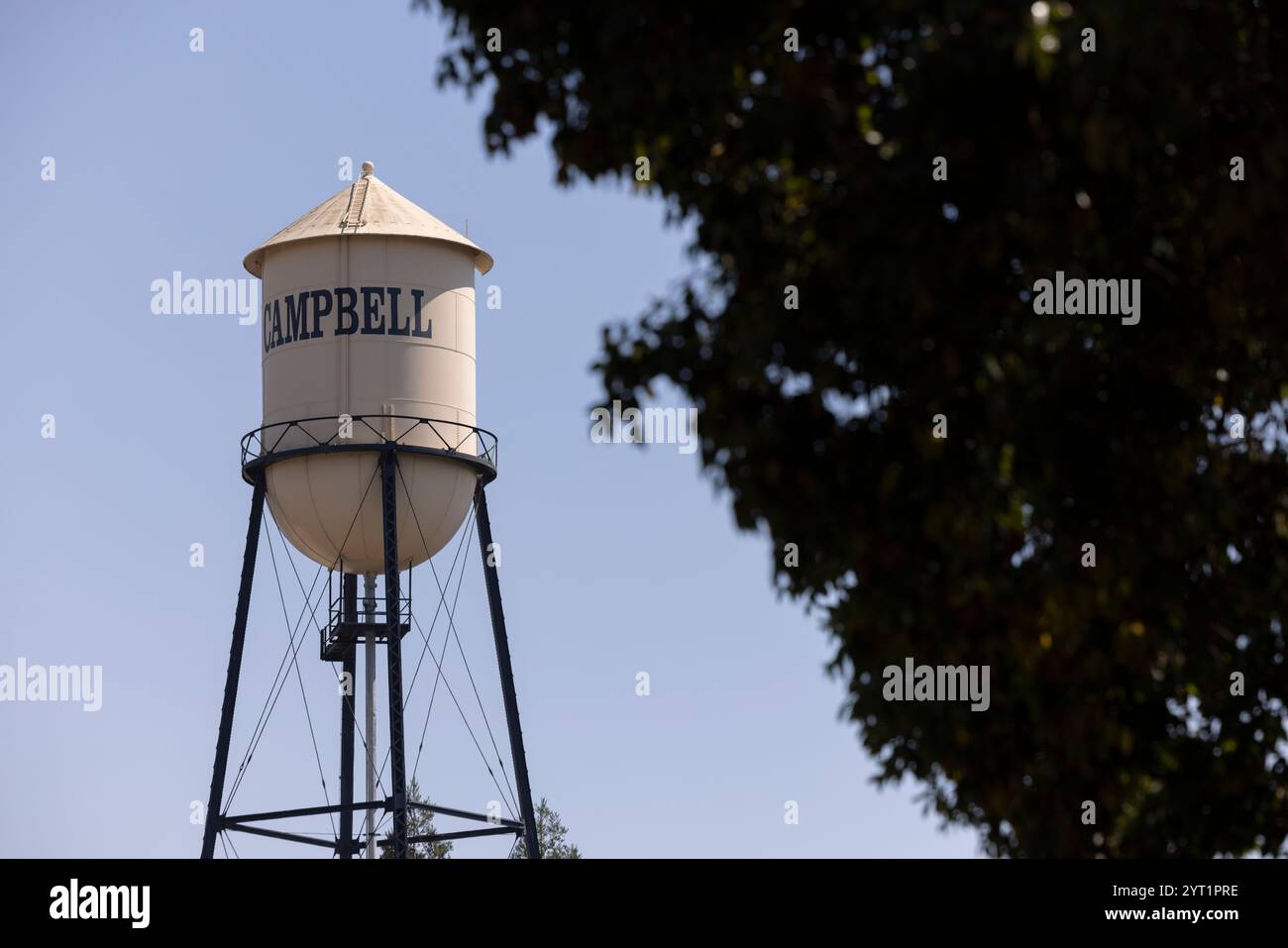 Campbell, California, USA - August 29, 2024: Afternoon sun shines on ...