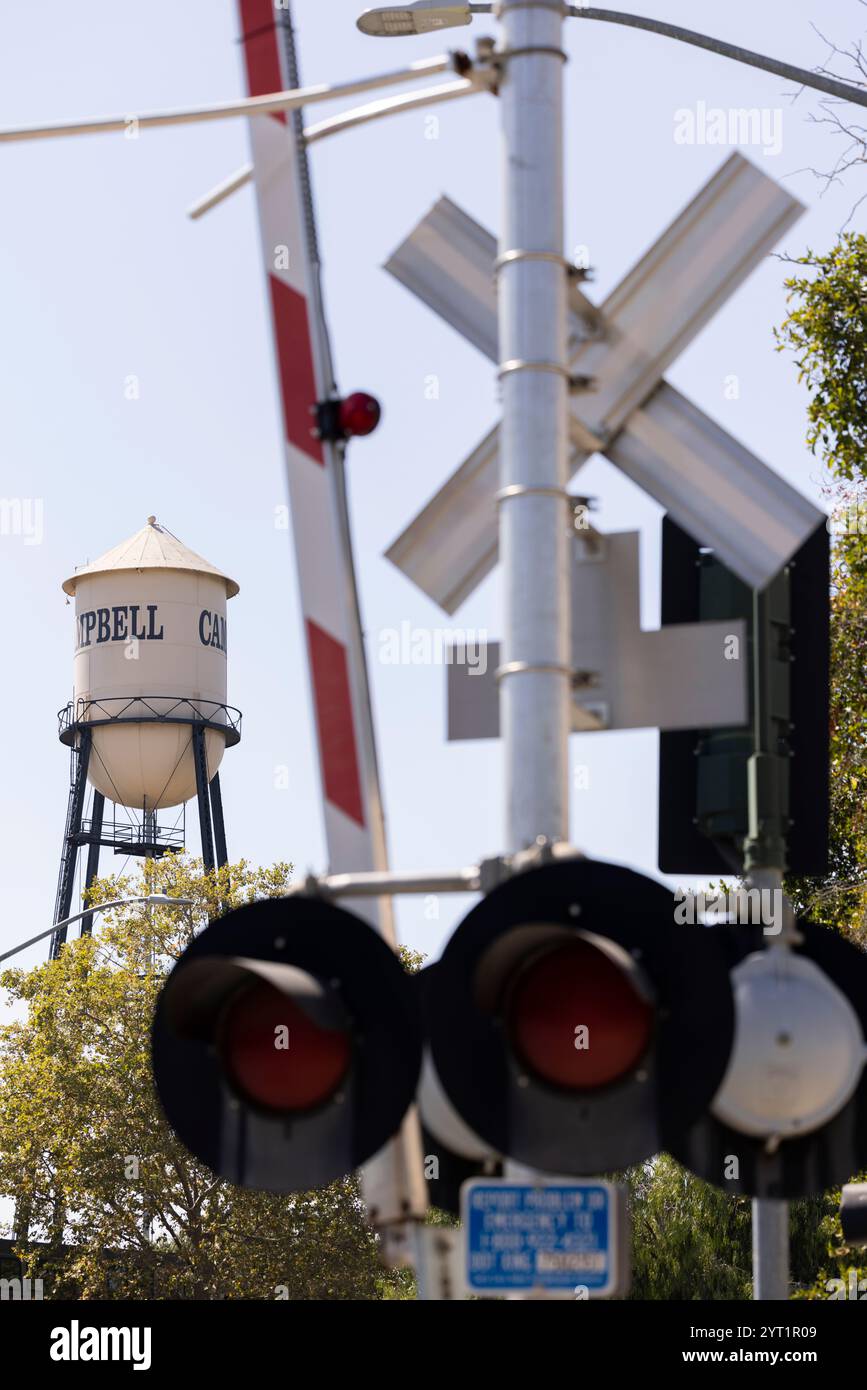 Campbell, California, USA - August 29, 2024: Afternoon sun shines on ...