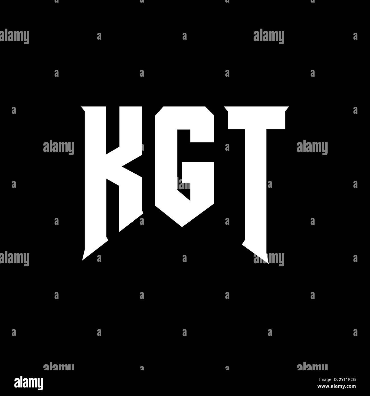 KGT letter logo design for technology company. KGT logo design black and white color combination ...