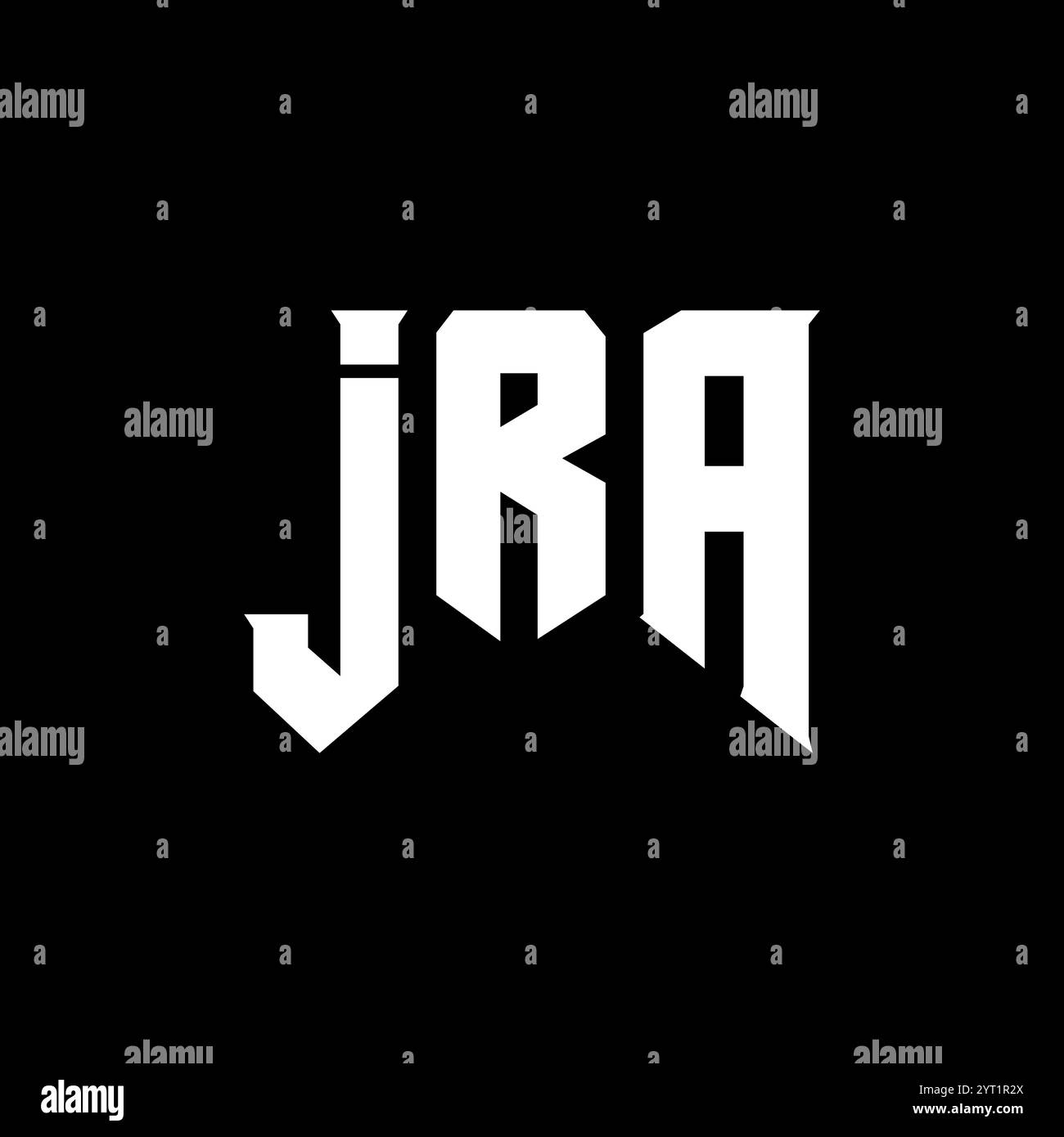 JRA letter logo design for technology company. JRA logo design black and white color combination ...
