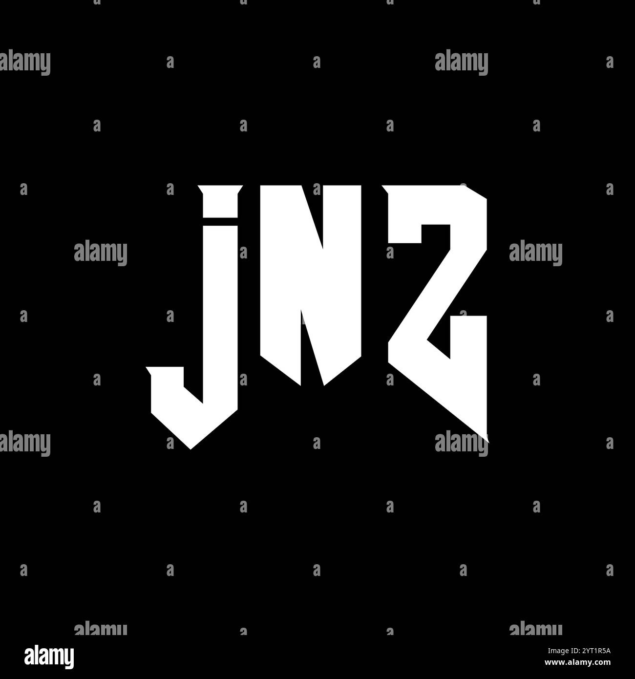 JNZ letter logo design for technology company. JNZ logo design black and white color combination ...
