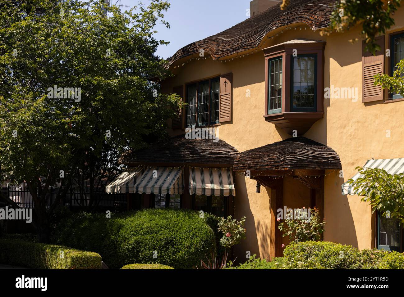 Campbell, California, USA - August 29, 2024: Afternoon light shines on ...