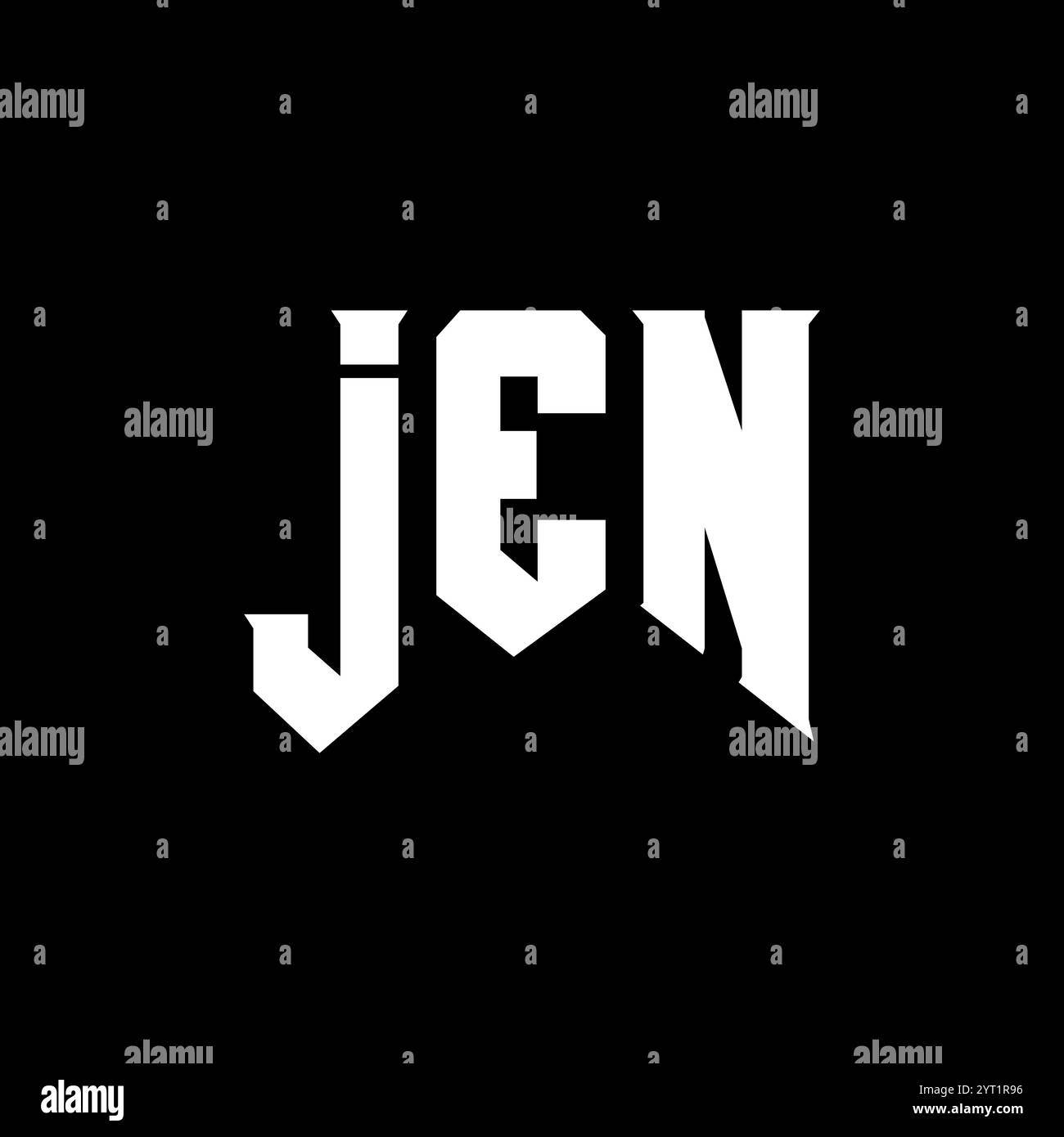 JEN letter logo design for technology company. JEN logo design black ...