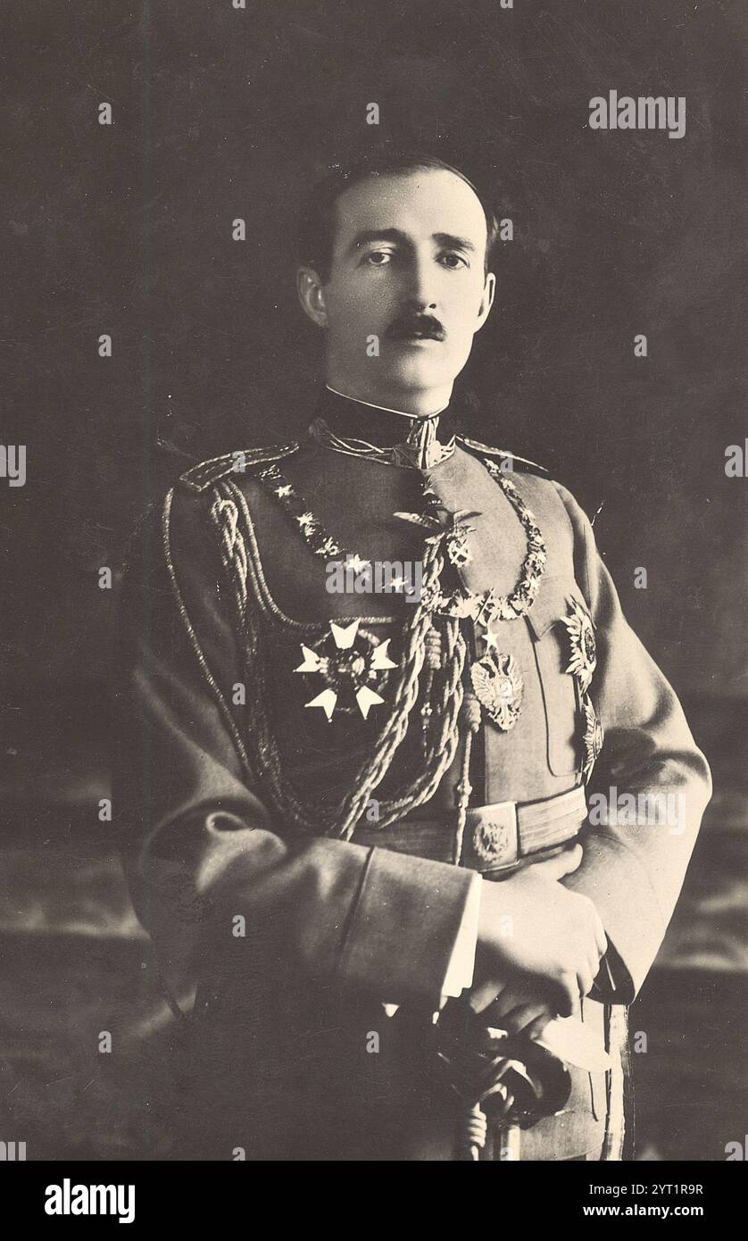 Archive Portrait of Ahmet Zogolli's, Zog I, King of the Albanian ...