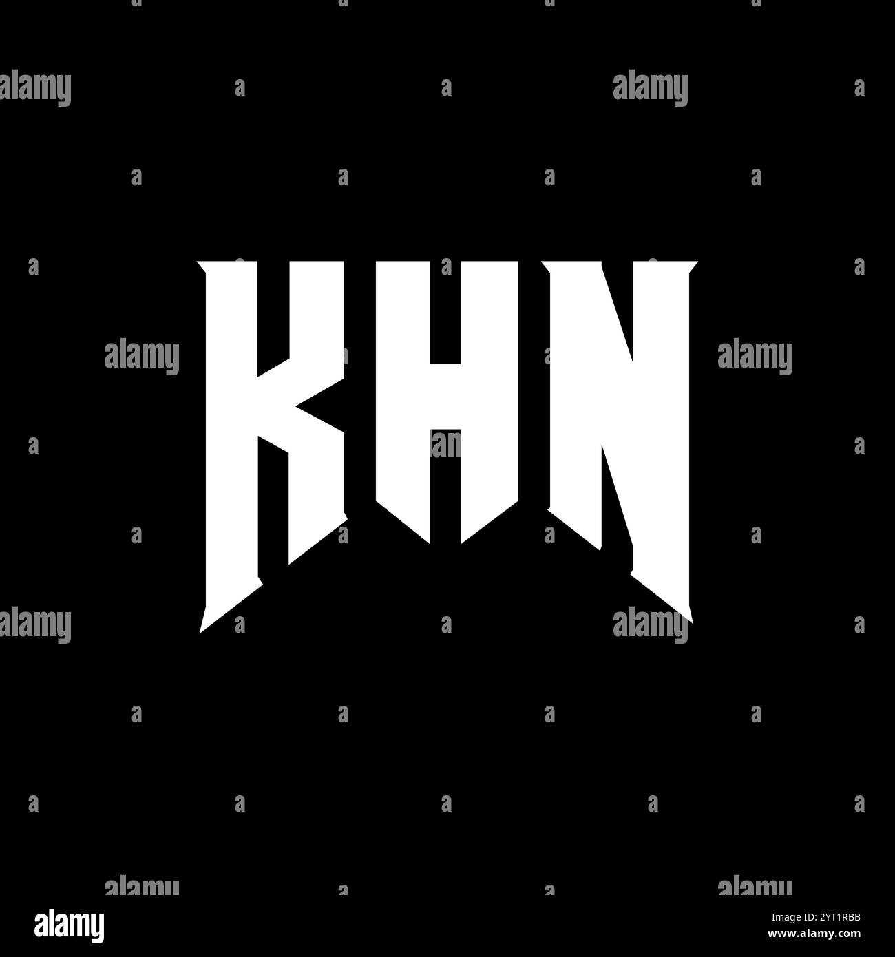 KHN letter logo design for technology company. KHN logo design black ...
