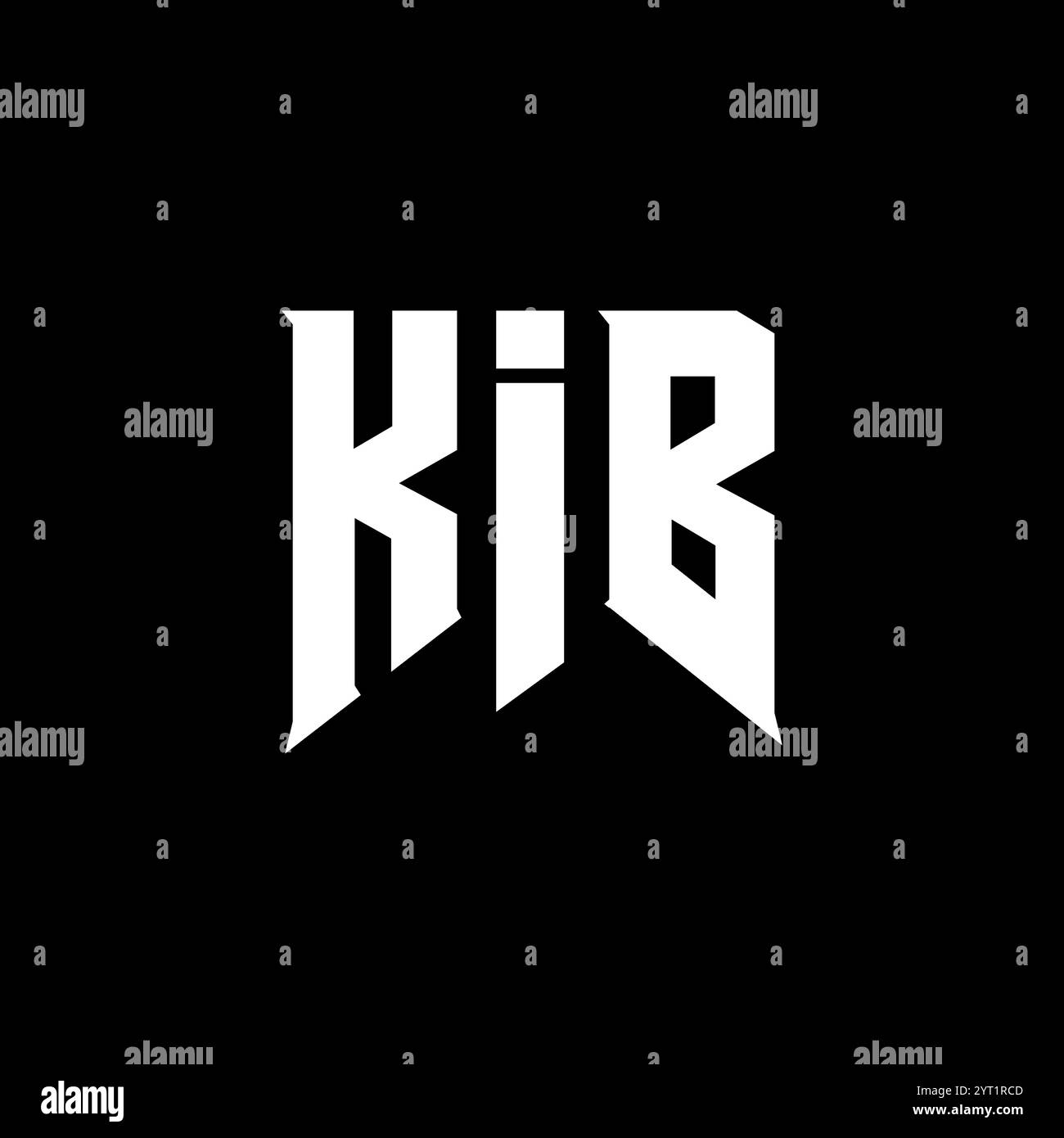 KIB letter logo design for technology company. KIB logo design black ...