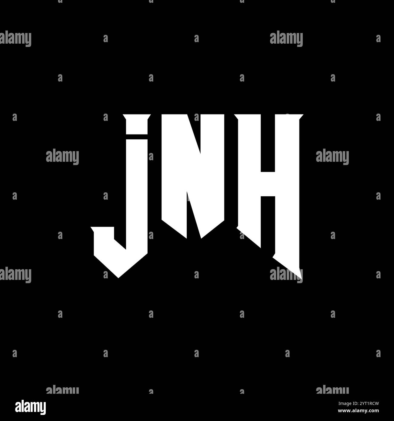 JNH letter logo design for technology company. JNH logo design black ...