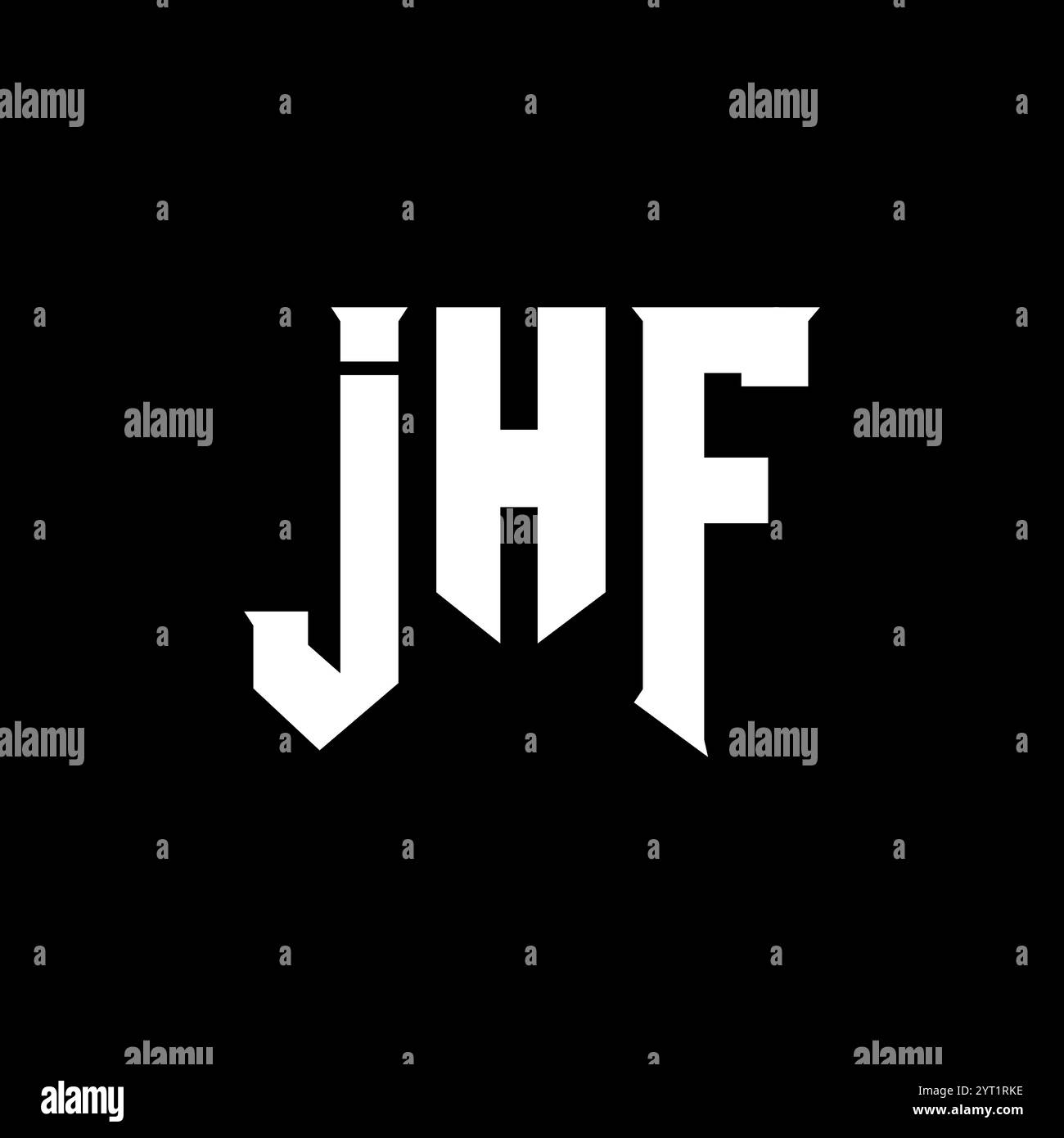 JHF letter logo design for technology company. JHF logo design black ...
