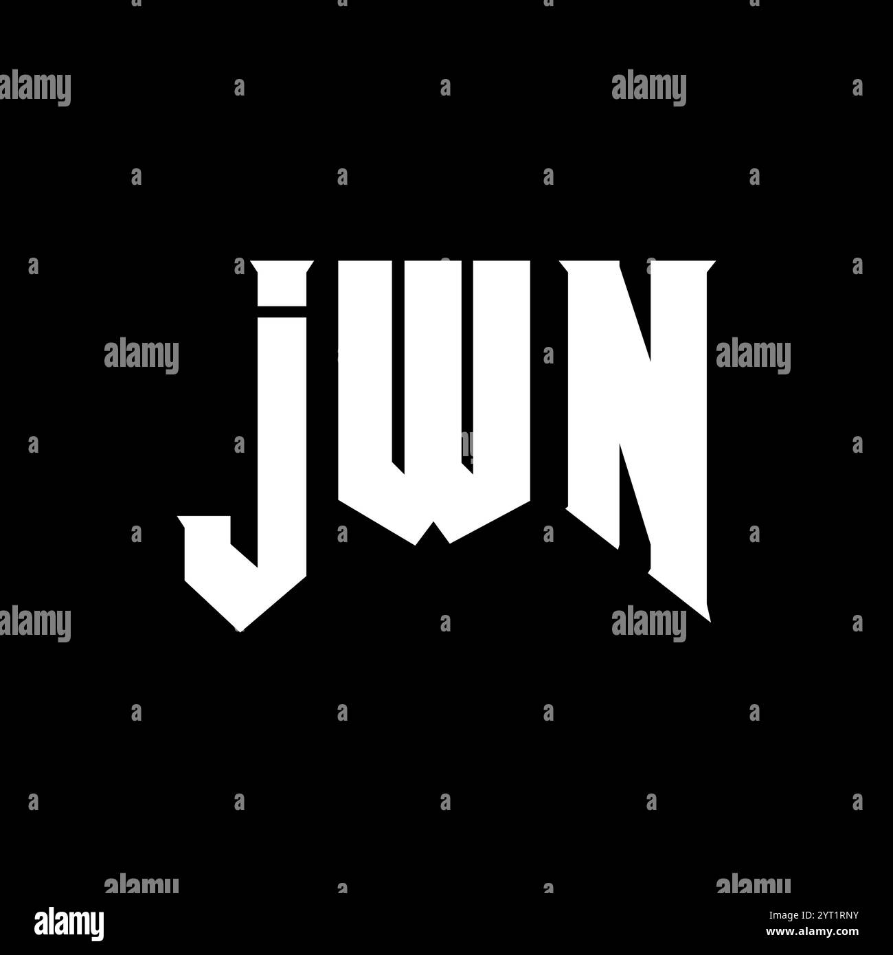 JWN letter logo design for technology company. JWN logo design black ...