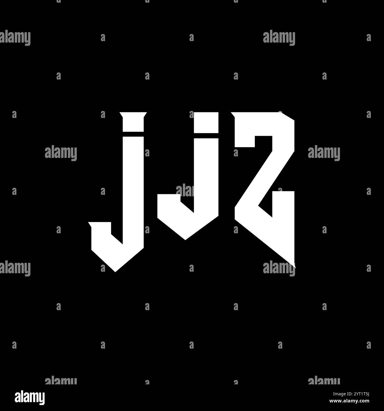 JJZ letter logo design for technology company. JJZ logo design black and white color combination ...