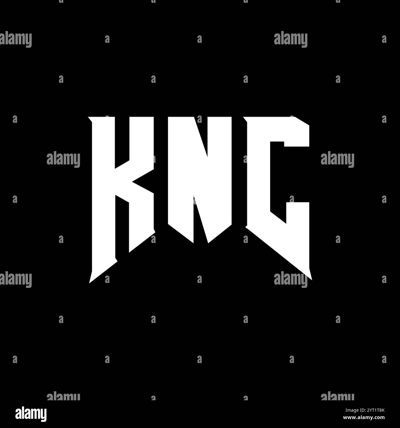 KNC letter logo design for technology company. KNC logo design black ...