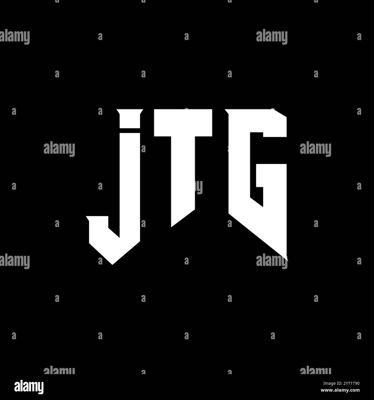 JTG letter logo design for technology company. JTG logo design black and white color combination ...
