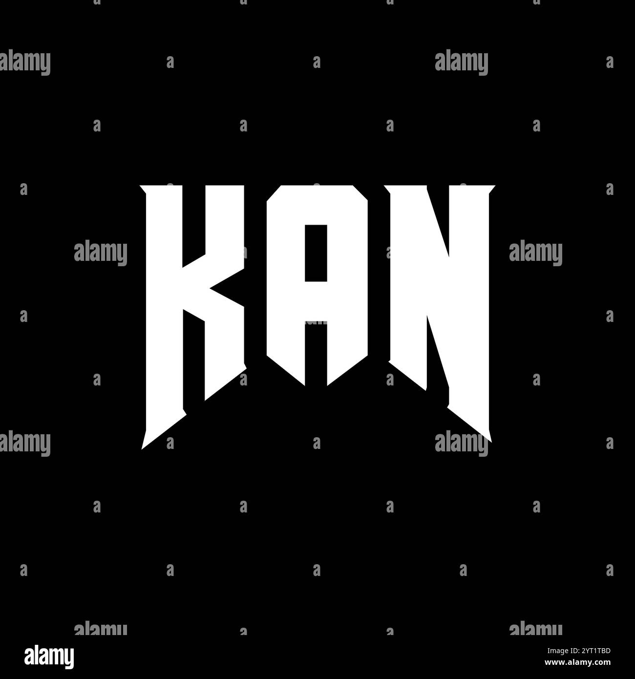 KAN letter logo design for technology company. KAN logo design black ...