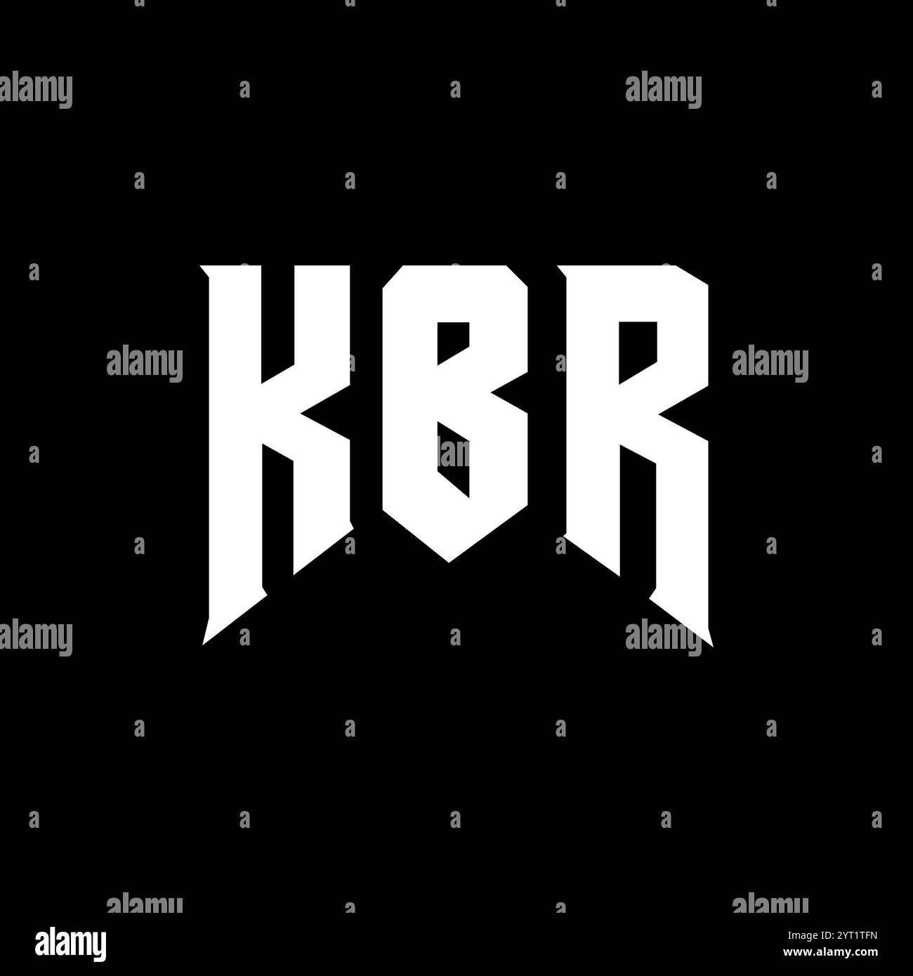 KBR letter logo design for technology company. KBR logo design black ...