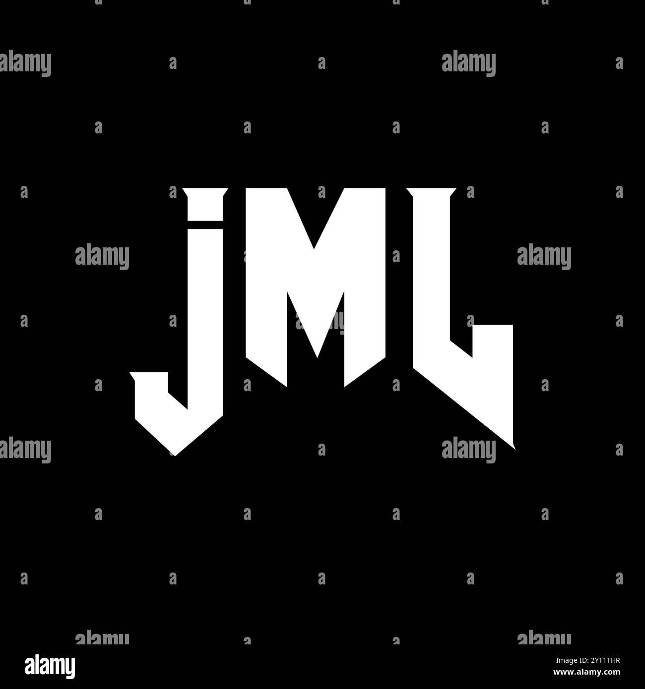 JML letter logo design for technology company. JML logo design black and white color combination ...