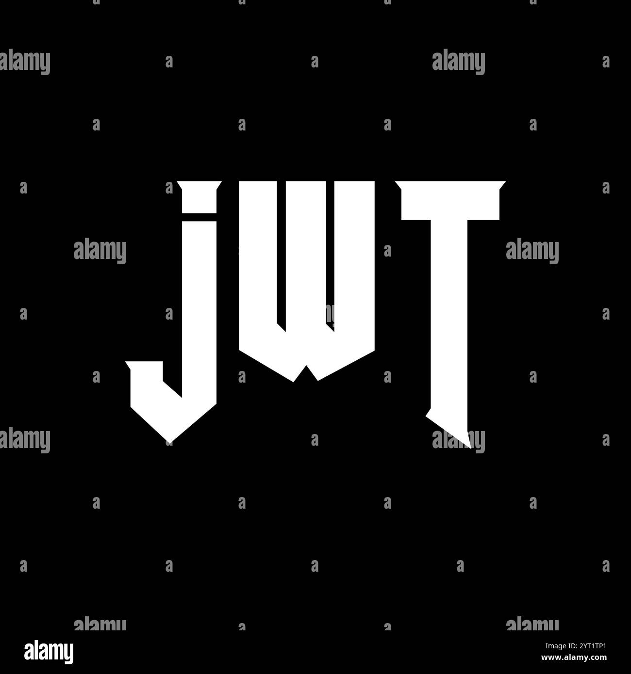 JWT letter logo design for technology company. JWT logo design black and white color combination ...