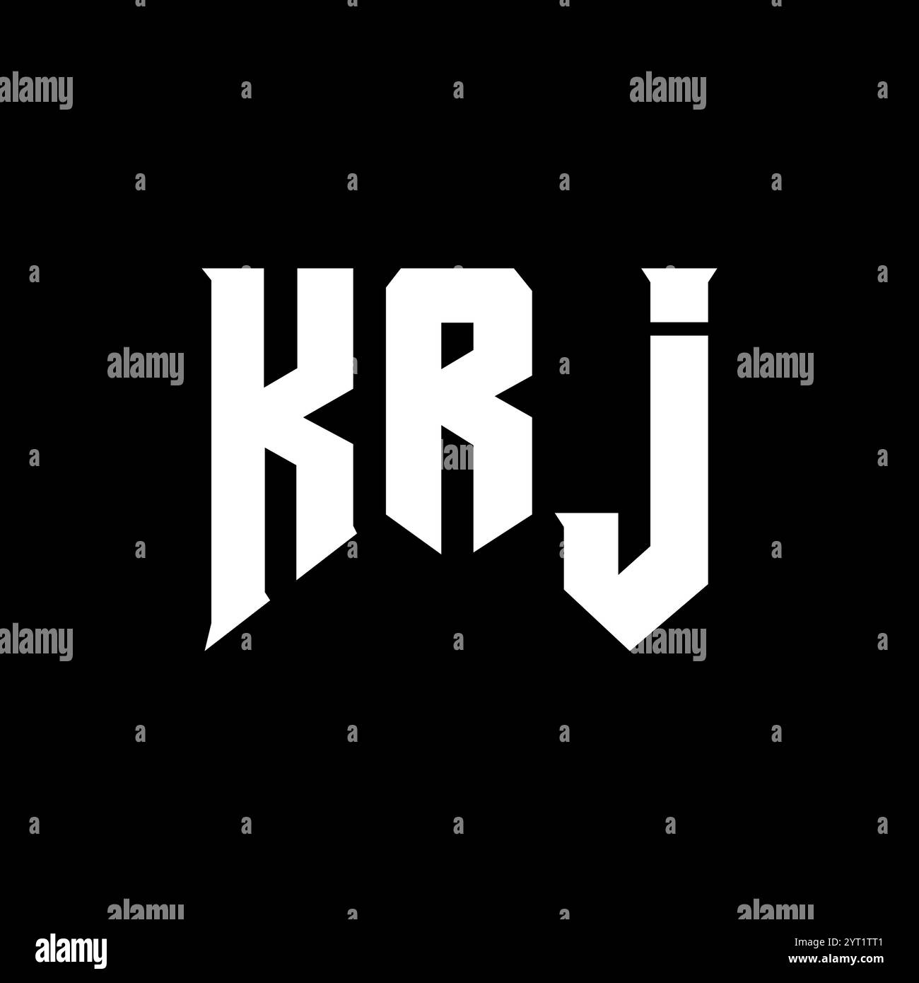 KRJ letter logo design for technology company. KRJ logo design black ...