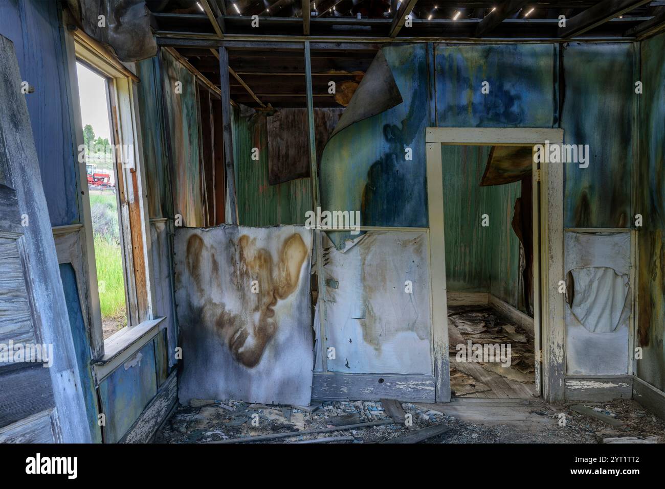 USA, America,Rockies, Montana, Comet Ghost Town, abandoned building in ...