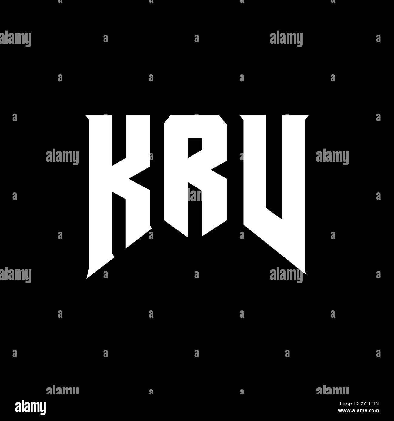 KRV letter logo design for technology company. KRV logo design black ...