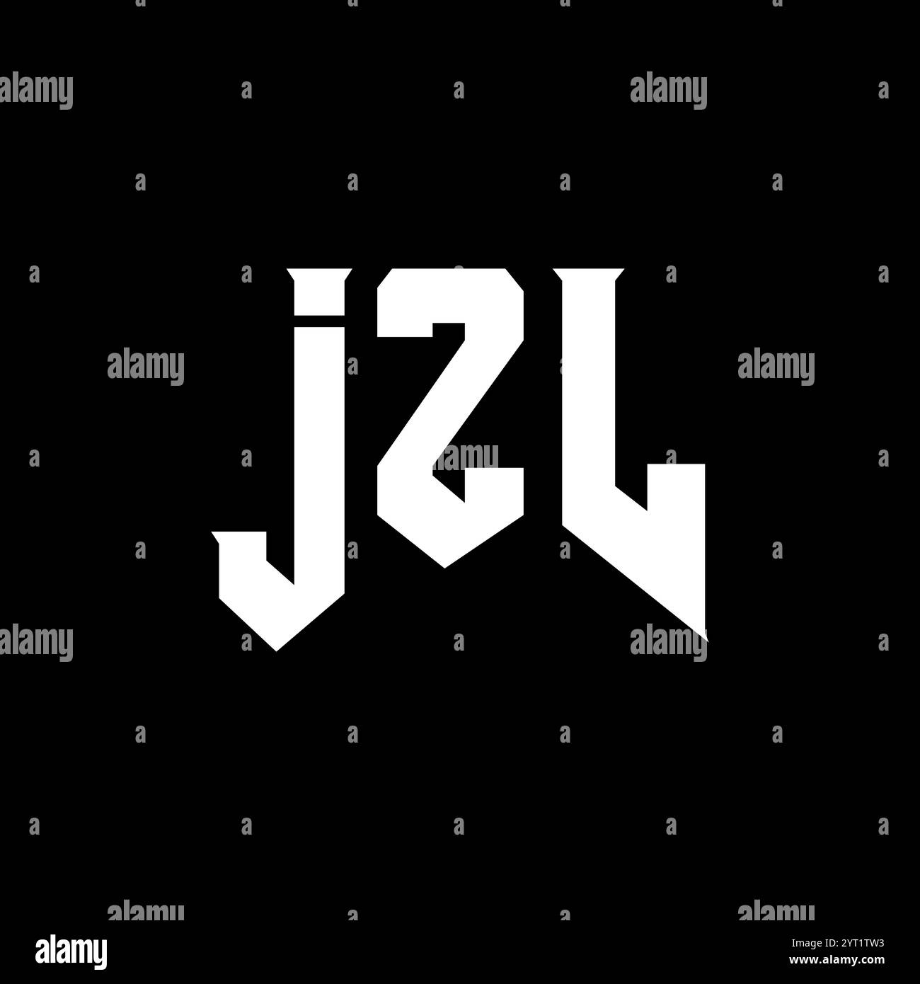 JZL letter logo design for technology company. JZL logo design black ...