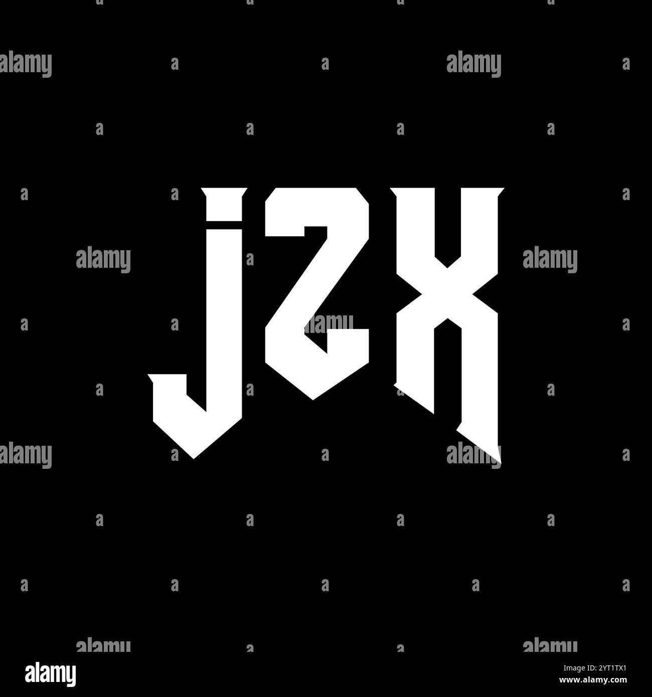 JZX letter logo design for technology company. JZX logo design black and white color combination ...