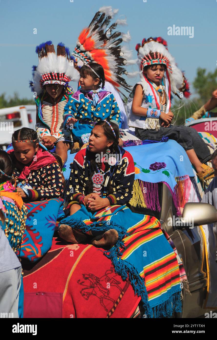 USA, Rocky Mountains, Montana, Crow Indian Reservation, Crow Fair, Pow ...