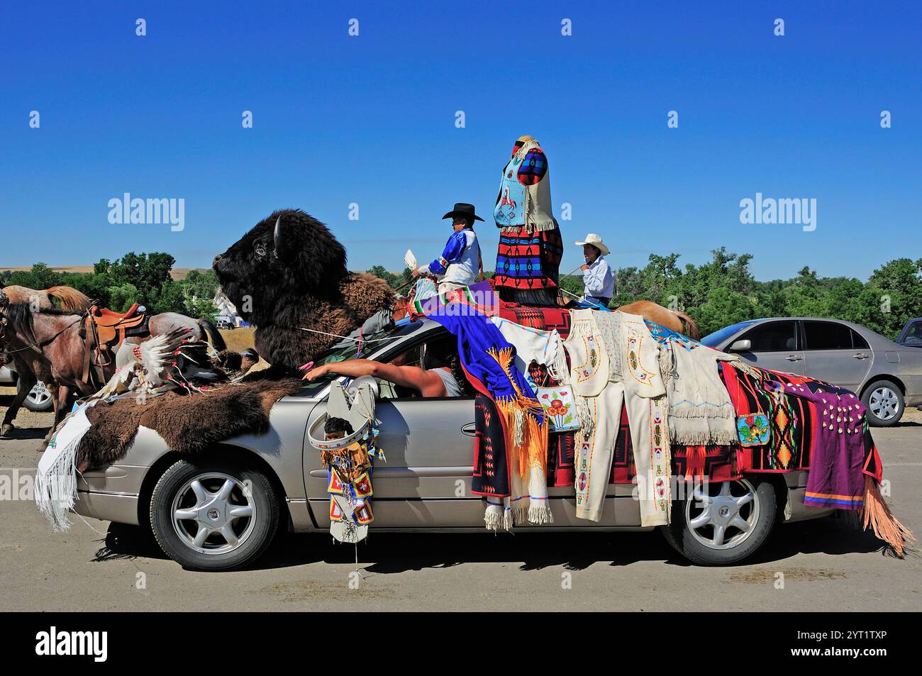 USA, Rocky Mountains, Montana, Crow Indian Reservation, Crow Fair, Pow ...