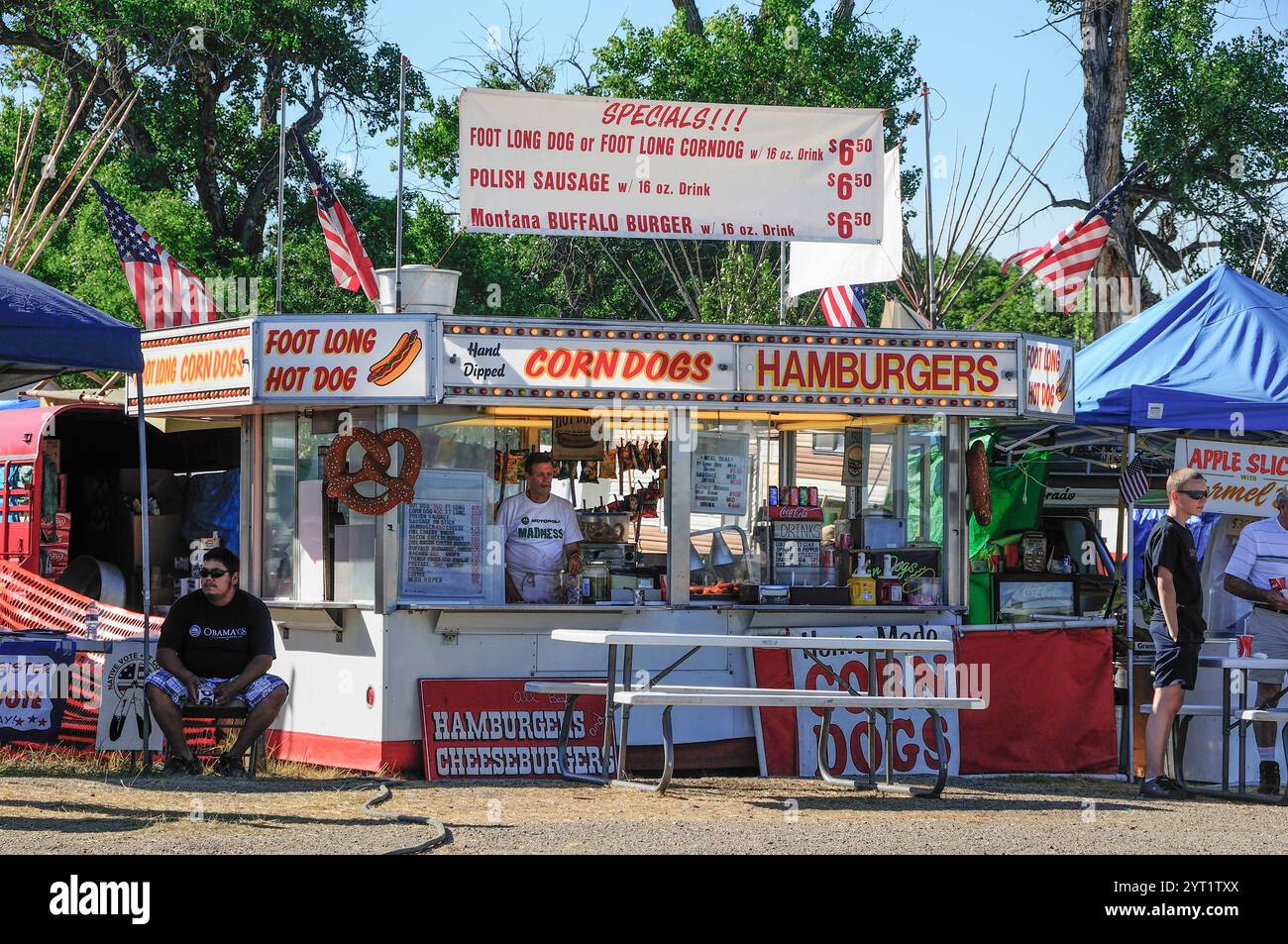 USA; Montana, Crow Indian reservation, Crow Agency, Crow Fair, Pow Wow ...