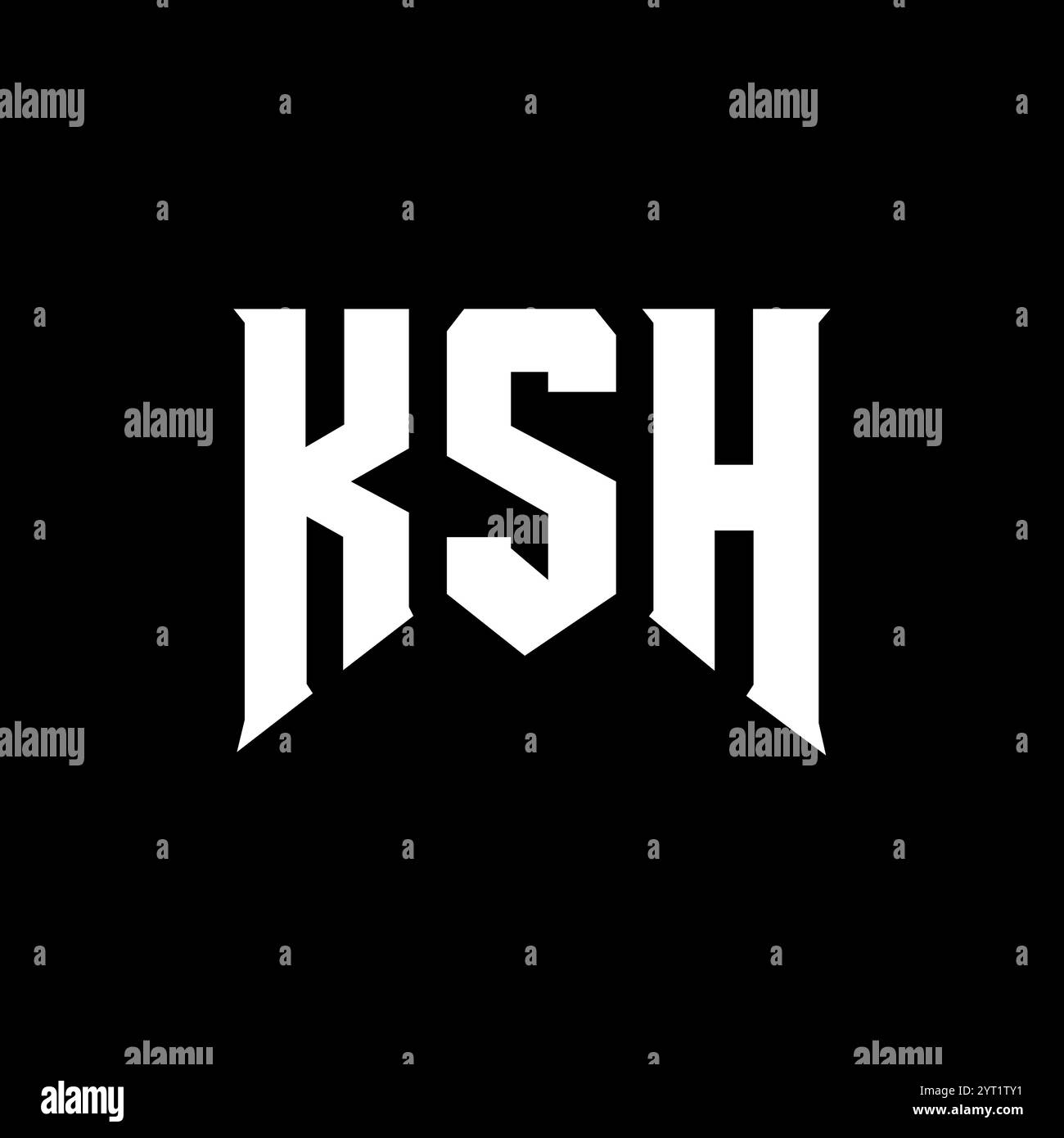 KSH letter logo design for technology company. KSH logo design black ...