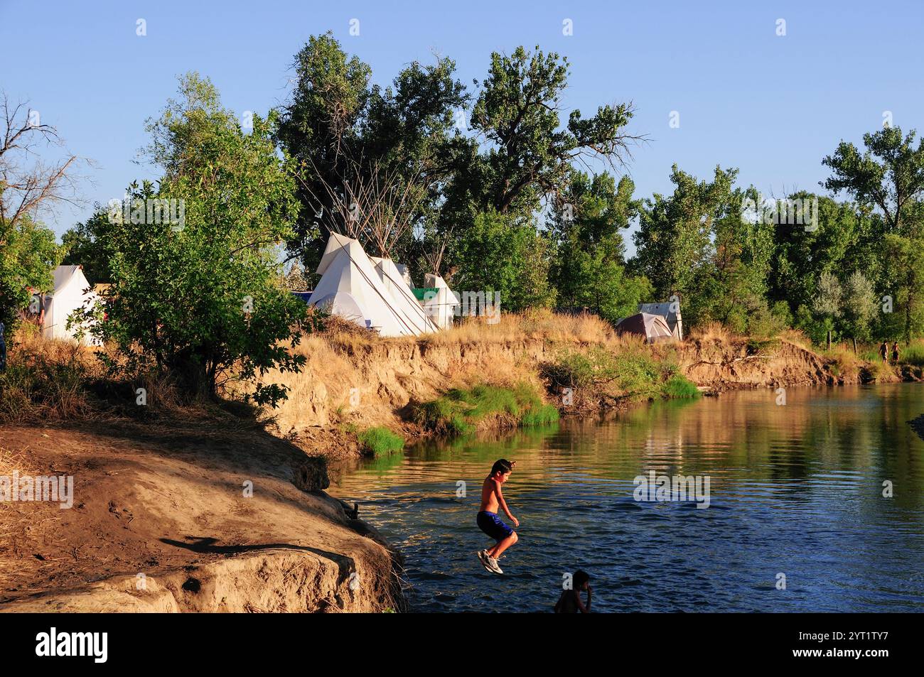 USA, Rocky Mountains, Montana, Crow Indian Reservation, Little Bighorn ...