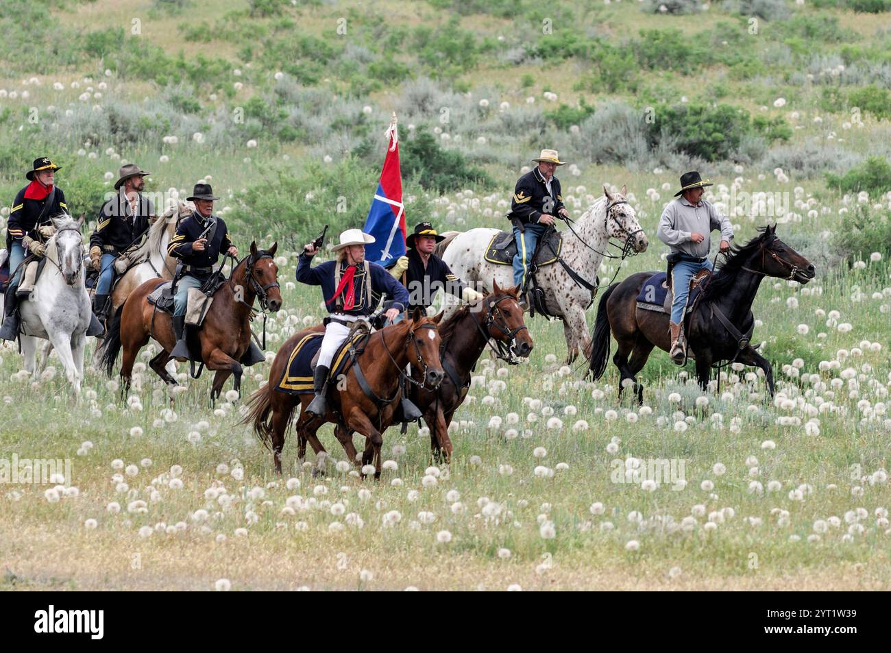 USA; Montana,Great Plains, Hardin, Custer's Last Stand Reenactment ...