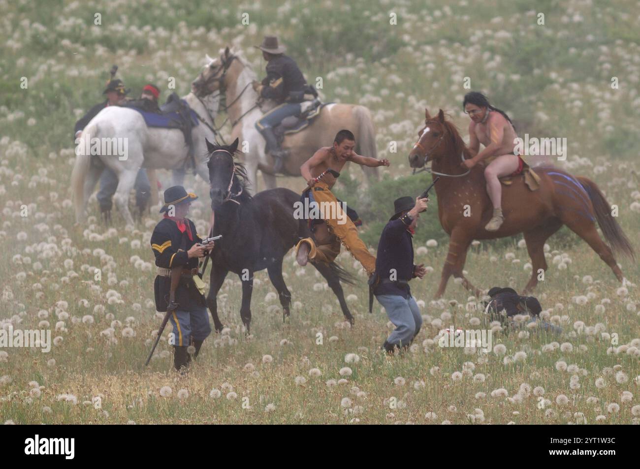 Custers last stand reenactment hi-res stock photography and images - Alamy