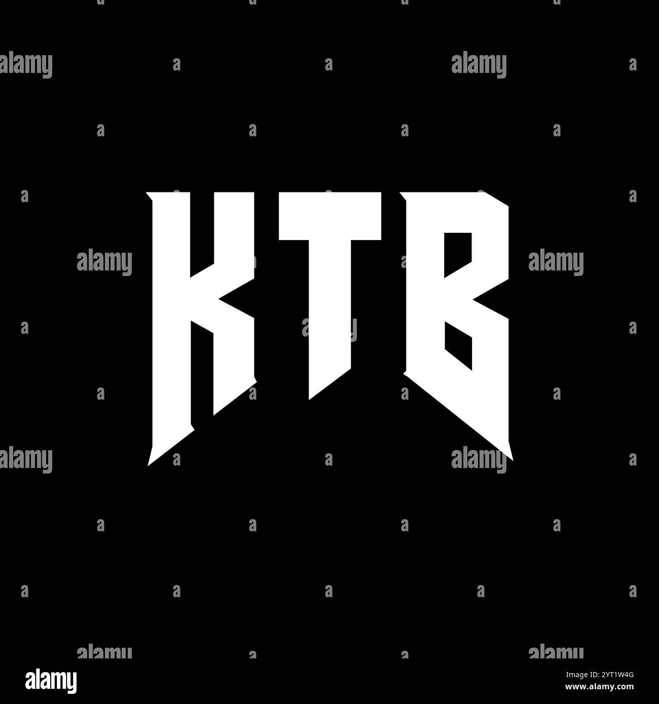 KTB letter logo design for technology company. KTB logo design black and white color combination ...