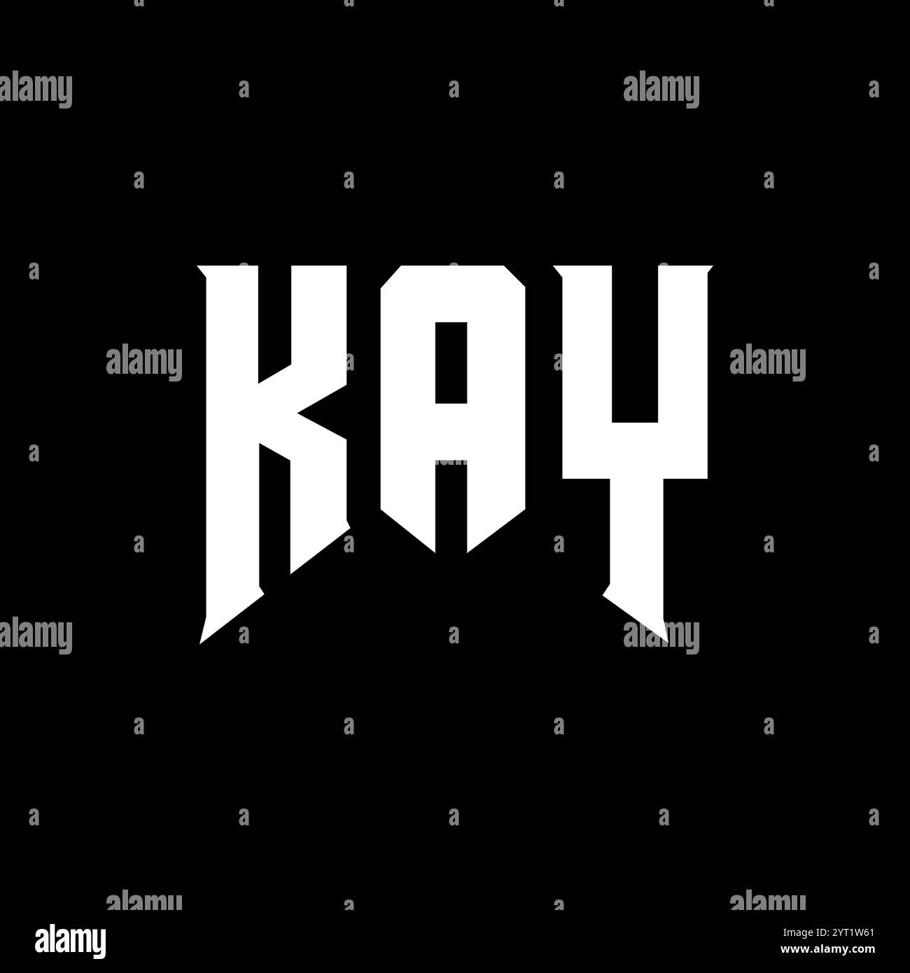 KAY letter logo design for technology company. KAY logo design black ...