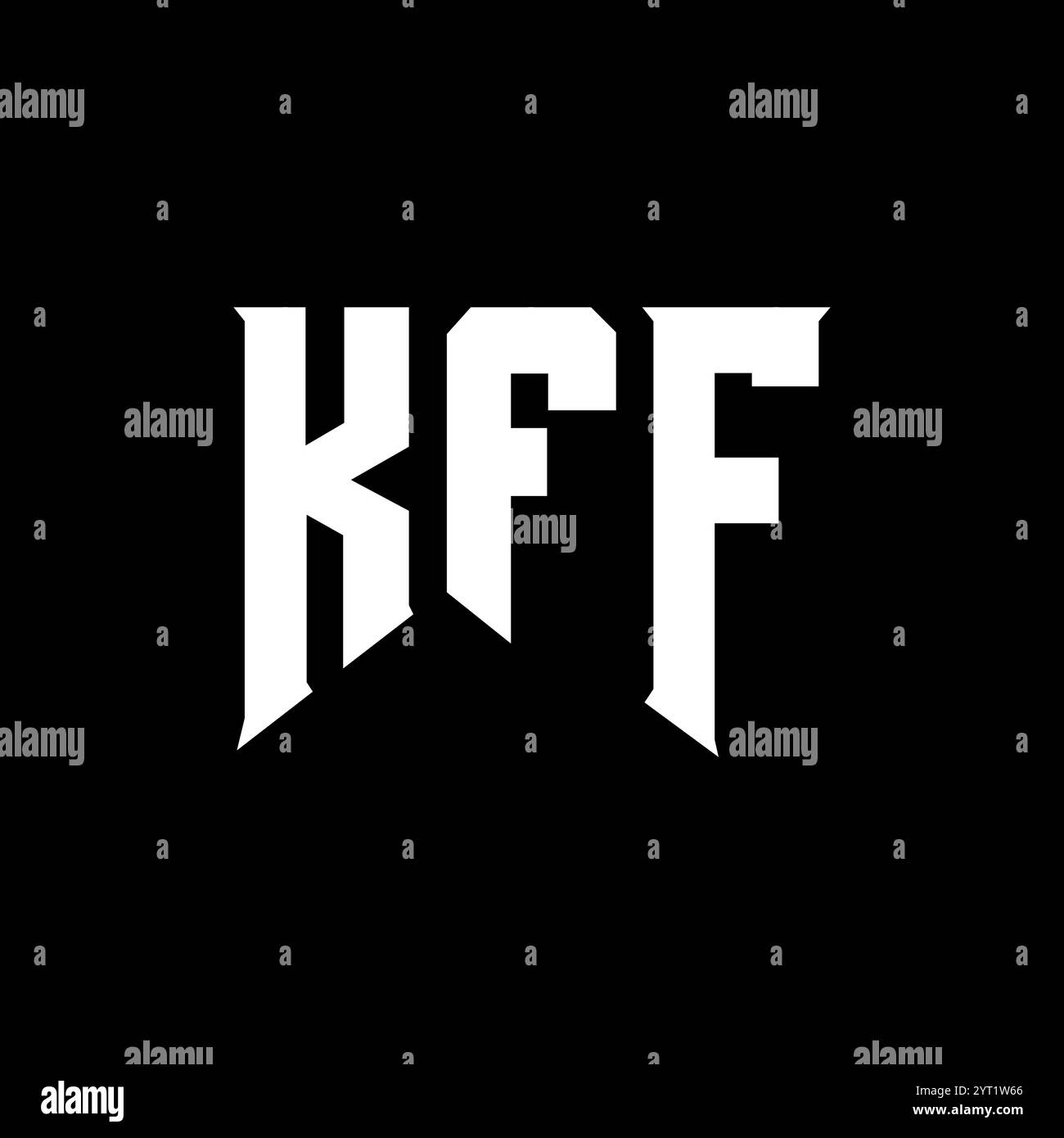 KFF letter logo design for technology company. KFF logo design black ...